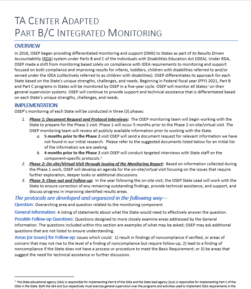 TA Center Adapted OSEP DMS Protocol – Integrated Monitoring – National ...