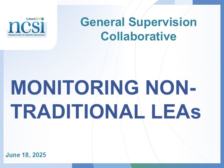 NCSI General Supervision Collaborative Meetings – National Center for ...